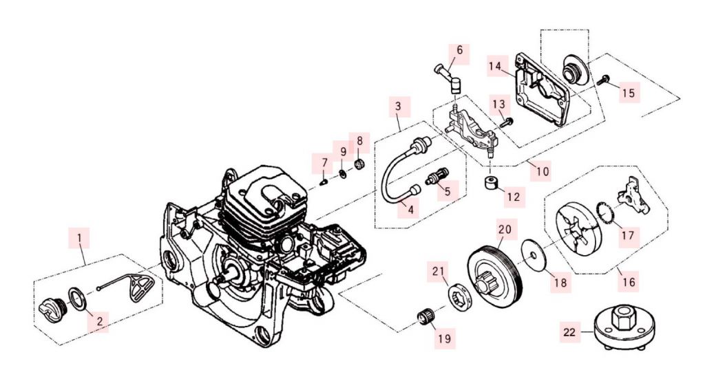 Embrayage complet G5000 ZENOAH