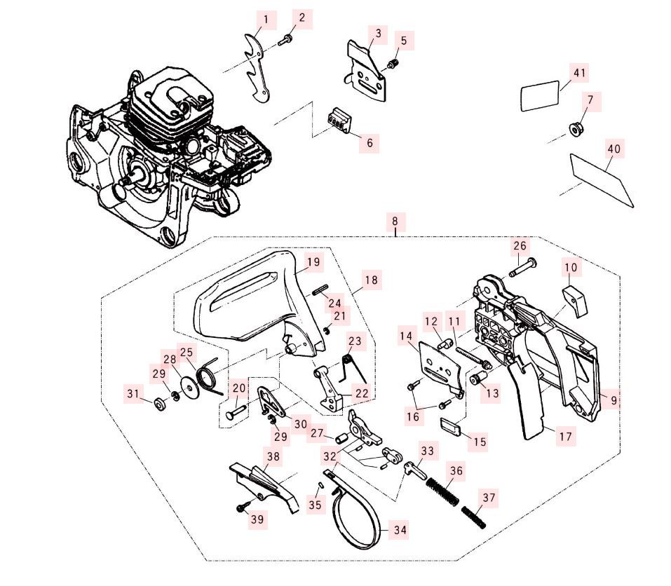Frein de chaine complet G5000 ZENOAH