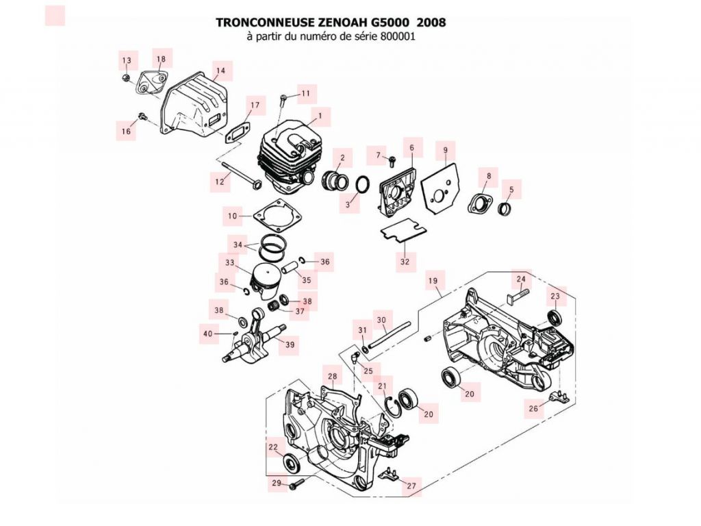 Pipe d'admission G5000 288014111 ZENOAH